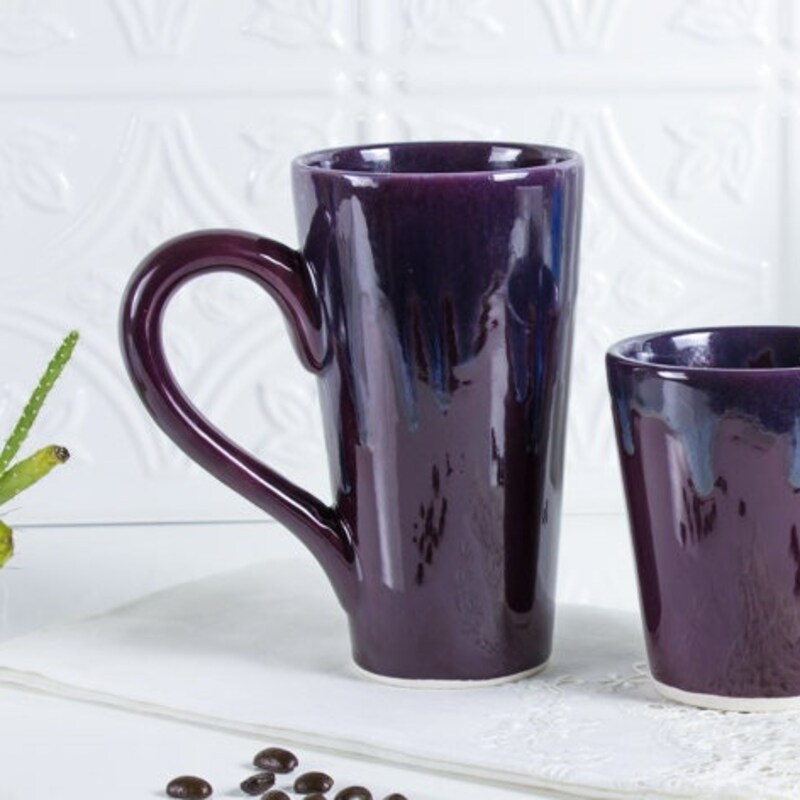 Ceramic Purple Coffee Cup - Etsy