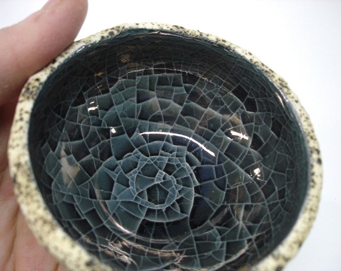 Mini Geode Bowl / Smokey Grey Black Wheel Thrown Handmade - Etsy