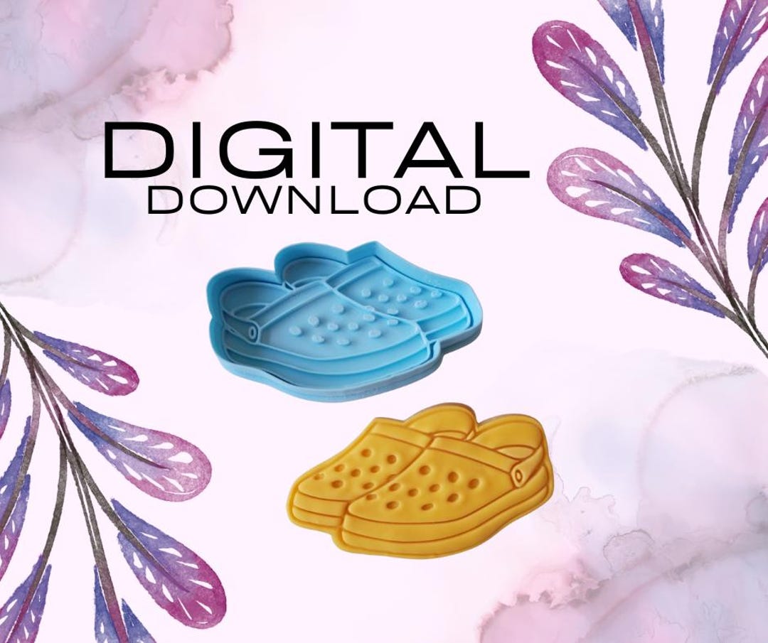 Crocs STL Digital Download Cookie Cutter and Emboss Stamp for Sugar ...