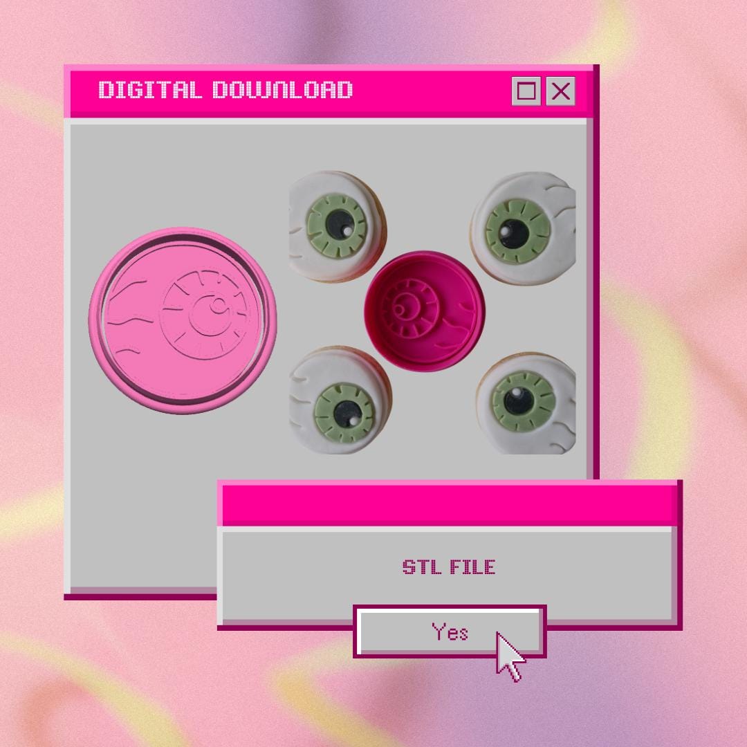 STL Eyeball 8cm, Cookie Cutter and Emboss Stamp, DIGITAL DOWNLOAD - Etsy