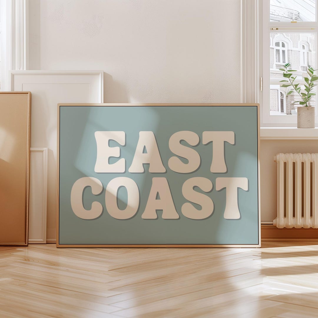 East Coast Digital Download, Coastal Poster, Beachy Wall Art, Coastal ...