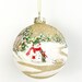 RAZ Import ? Large Glass Snowman Farm House Winter Scene Ornament 12.5 ...