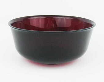 Ruby red bowl | Etsy