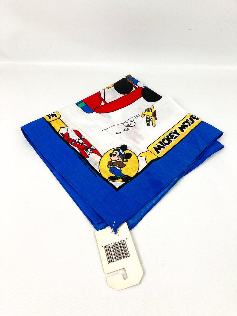 Vintage 80s Walt Disney Mickey Mouse Aviator Pilot Bandanna - Etsy