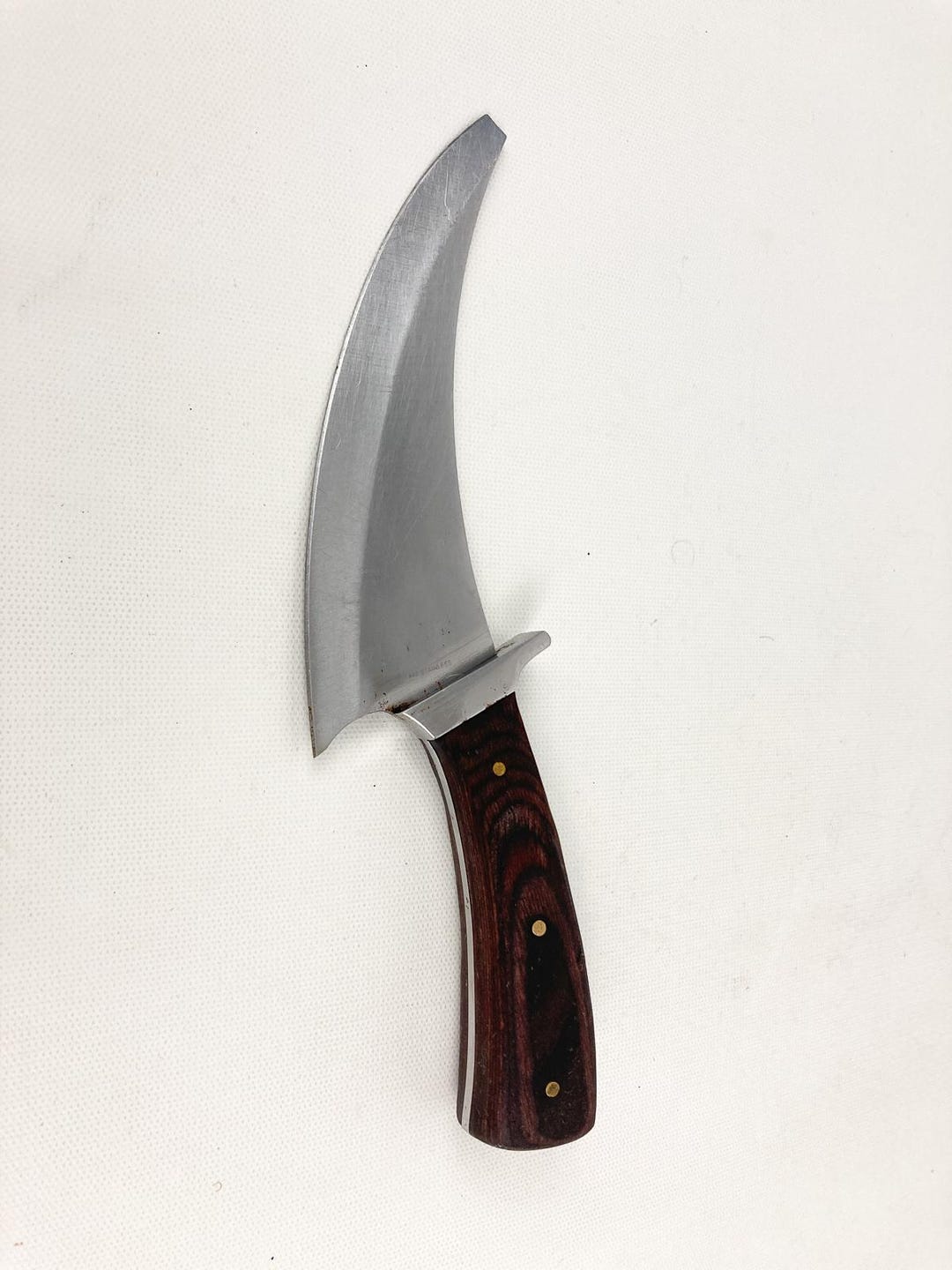 Vintage Fixed Full Tang Tactical Rounded Blade Knife Heavy Riveted ...