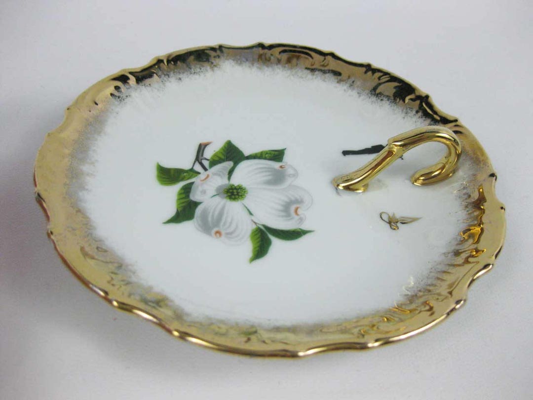 Vintage OES Conductress Handled Candle Holder Plate Trinket Dish 1965 ...