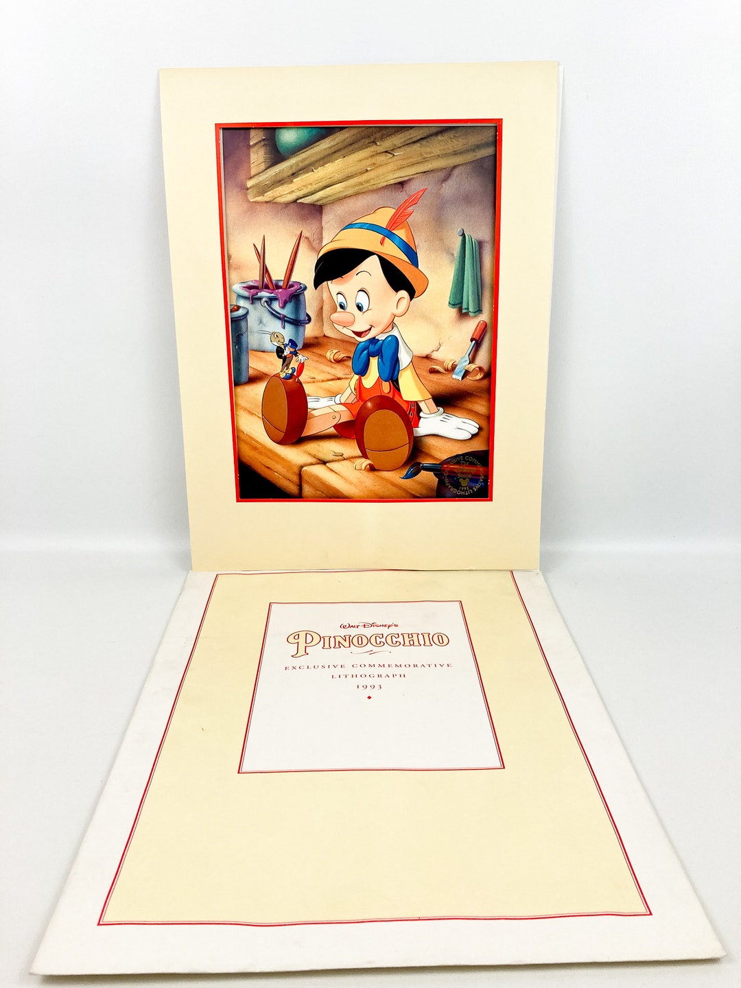 1993 Walt Disney's Pinocchio Exclusive Commemorative Lithograph Disney ...