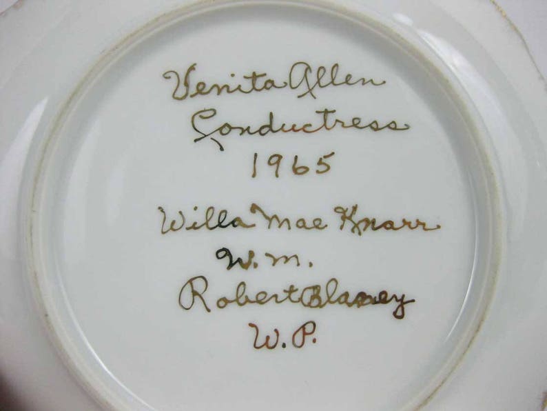 Vintage OES Conductress Handled Candle Holder Plate Trinket - Etsy