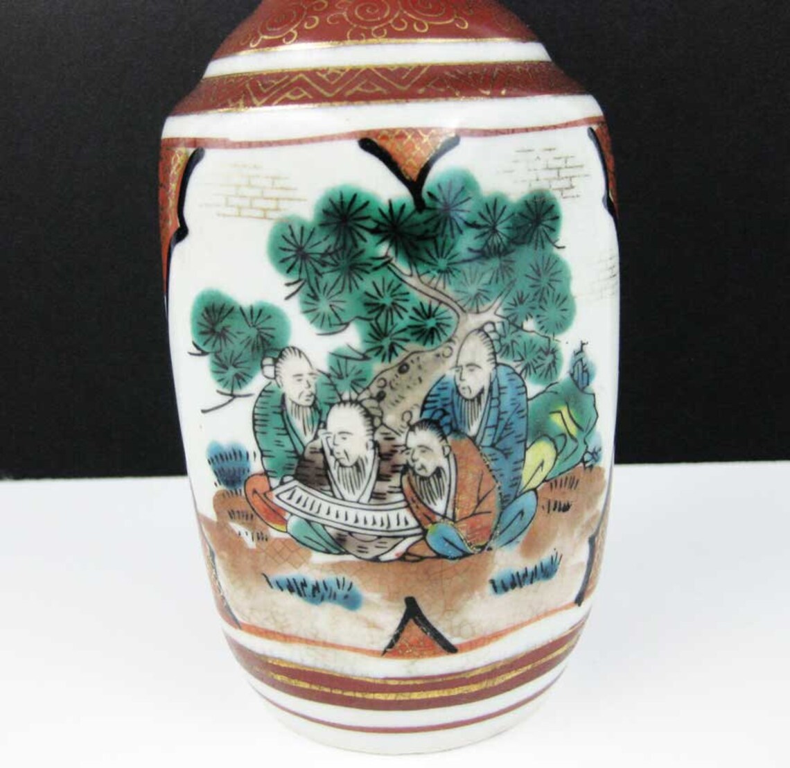 Vintage Asian Japanese Imari Vasesake Pitcher Maroon Gold | Etsy