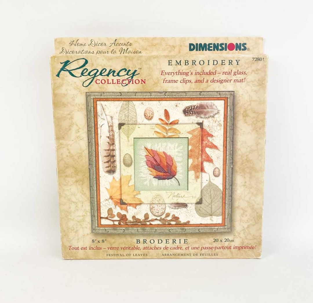 Dimensions Regency Collection Embroidery Kit Festive Leaves Circa 2001 ...