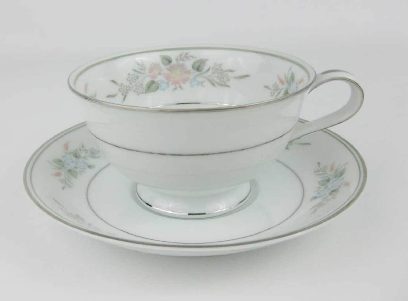 Vintage Noritake Romance Tea Cups & Saucers 4 Sets Pattern - Etsy