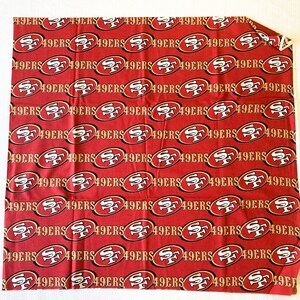 1.5 Yards Vintage San Francisco 49ERS Fabric 58.5 Wide NEW Out of Print ...