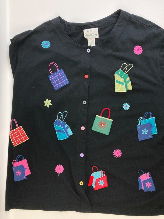 Vintage Woman's Quacker Factory Button Down Light Wei… - Gem