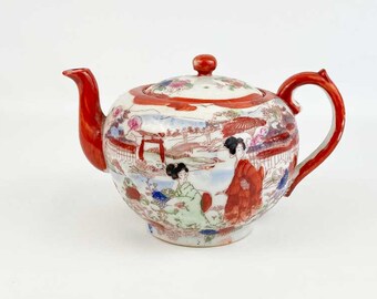 Red Vintage Teapot - Etsy