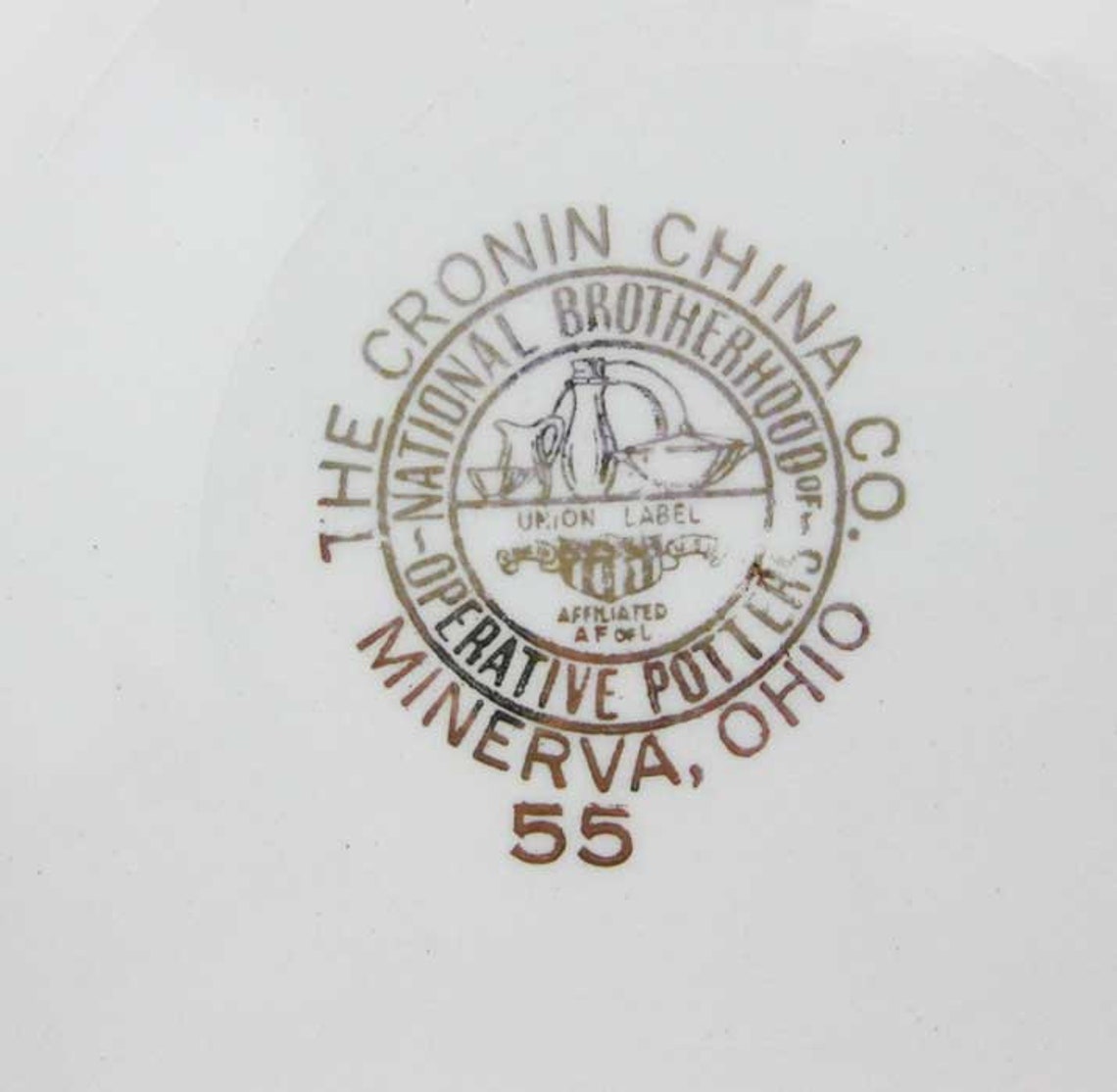 Vintage Cronin China Co Pattern CO13 Dinner Plates (6) 22 Kt Gold USA ...
