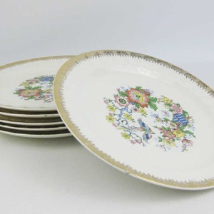 Vintage Cronin China Co Pattern CO13 Dinner Plates (6) 22 Kt Gold USA ...