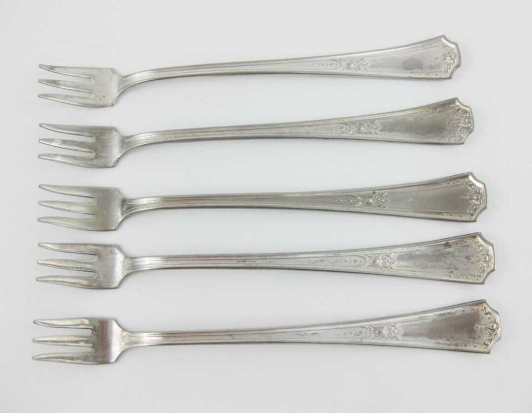 Vintage National Silver Co. "nine" Pattern Cocktail/seafood Forks ...