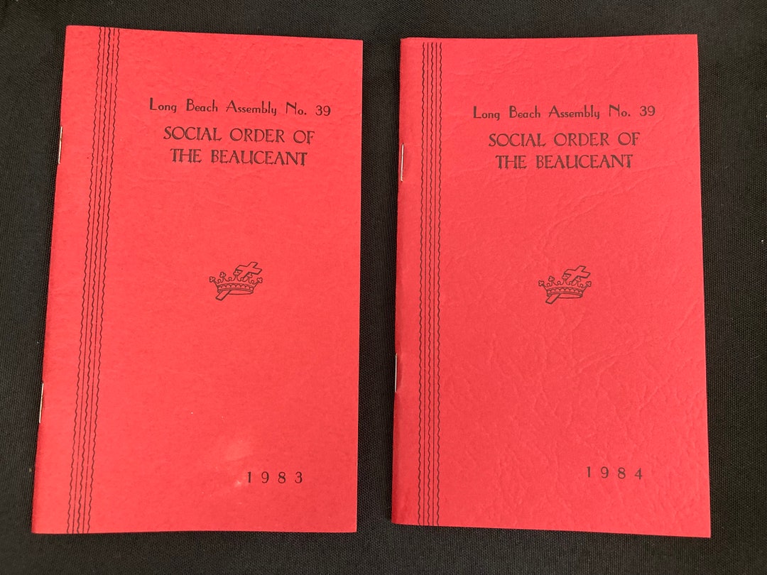 Social Order of the Beauceant Long Beach Assembly No. 39 Circa 1983 ...
