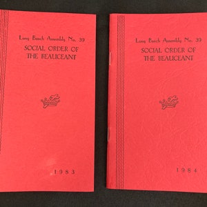 Social Order of the Beauceant Long Beach Assembly No. 39 Circa 1983 ...