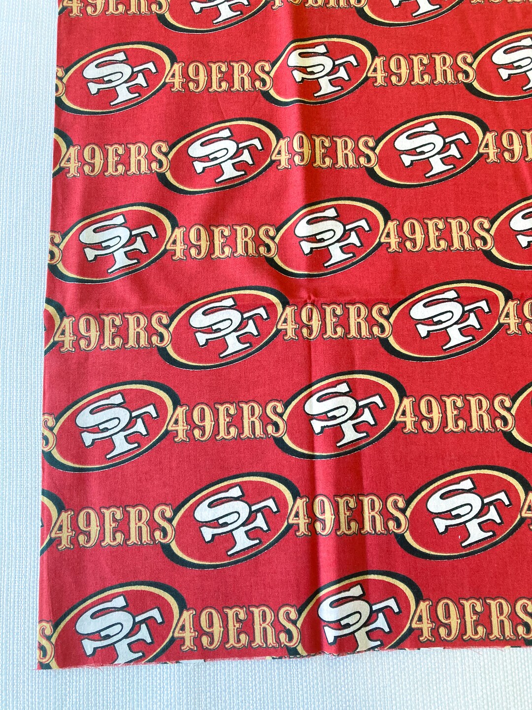 1.5 Yards Vintage San Francisco 49ERS Fabric 58.5 Wide NEW Out of Print ...