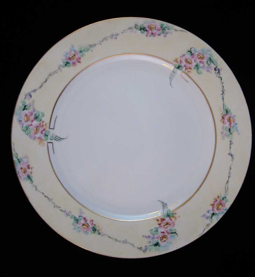 Noritake Nippon Dinner Plates 4pink Flowers Gold Circa 1911 | Etsy