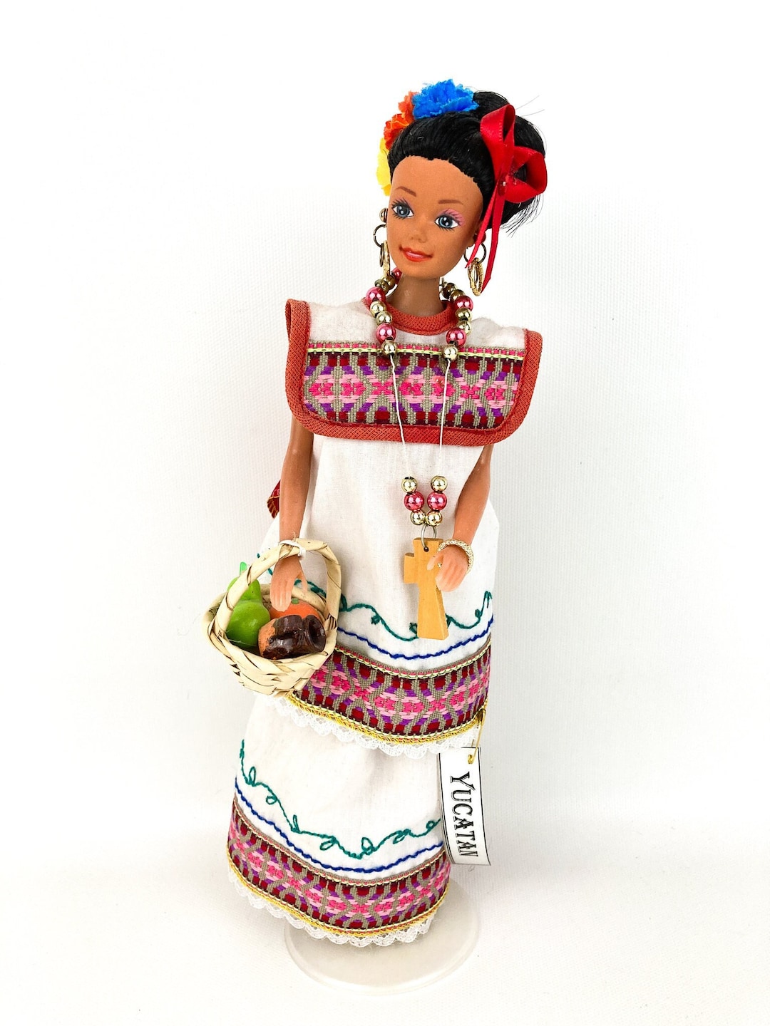 Handmade Yucatan Mexico Art Doll Traditional Costume NWT Hand ...