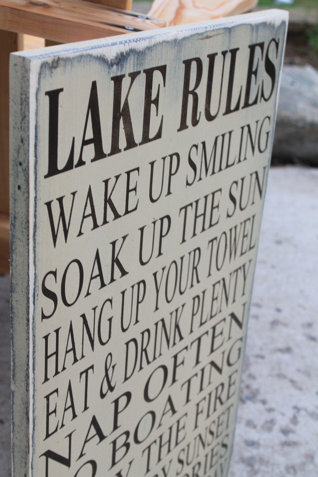 16x30 Lake House Rules Sign Personalized to Your Lake House - Etsy