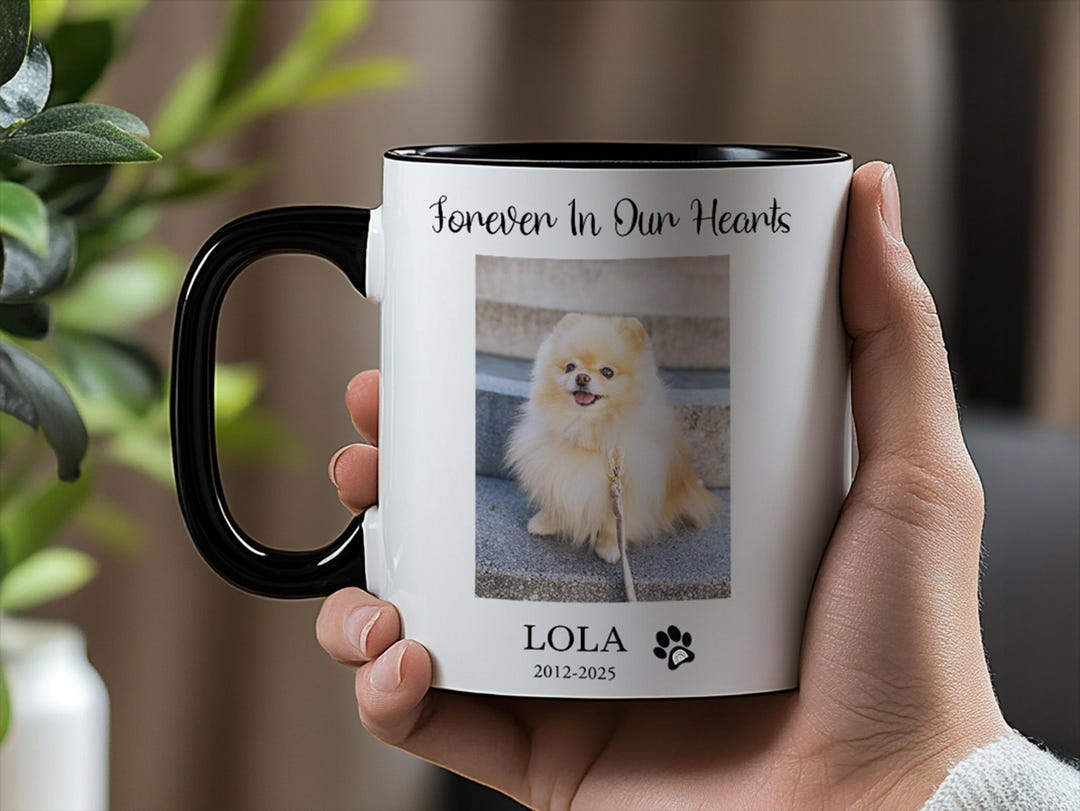 Personalized Rainbow Bridge Pet Memorial Mug, Custom Pet Loss Gift, in ...
