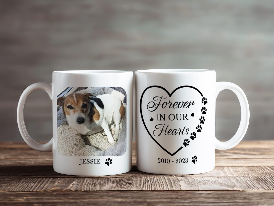 Custom Pet Memorial Mug – Personalized Photo Remembrance Keepsake ...
