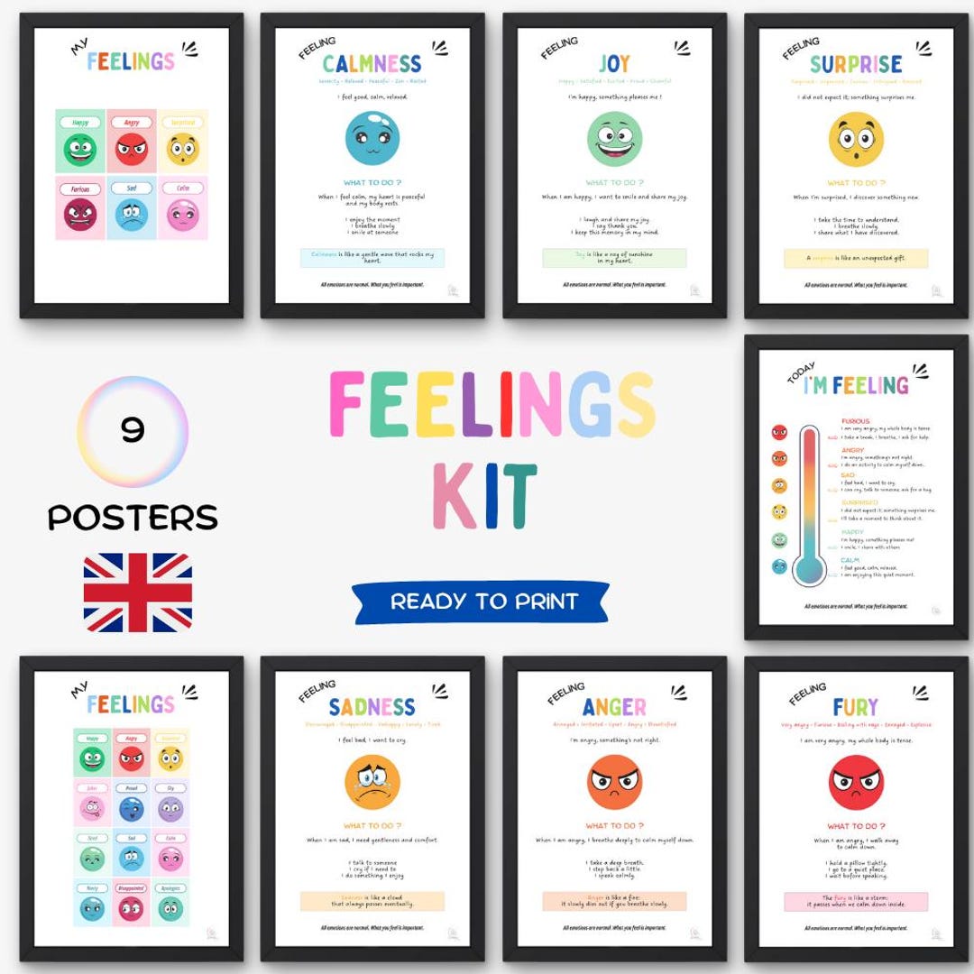 Printable Emotions Poster Set – Educational Set for Children ...