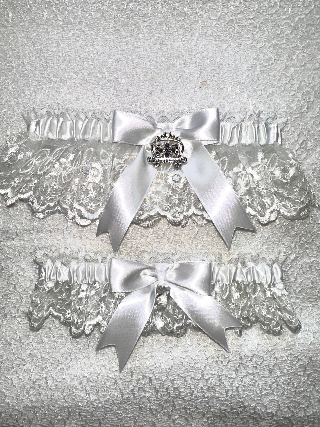 Fairy Tale Cinderella Wedding Garter Set White Garters - Etsy