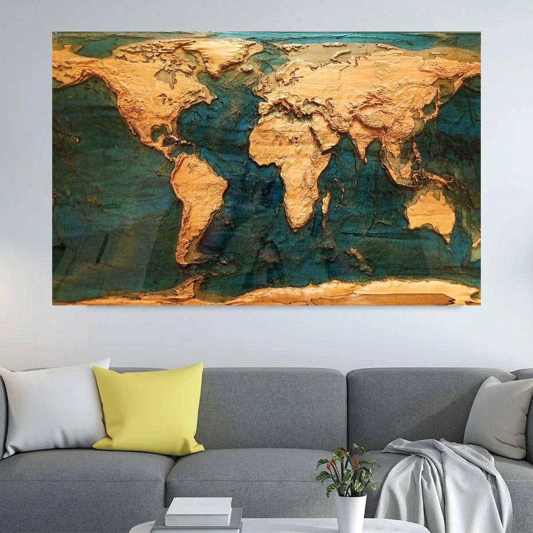 Vintage World Map, World Map Poster, Antique Style World Map, Noua ...