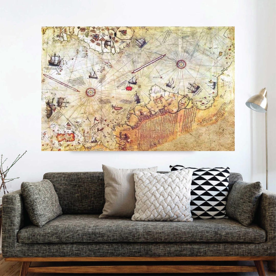 Vintage World Map, World Map Poster, Antique Style World Map, Noua ...