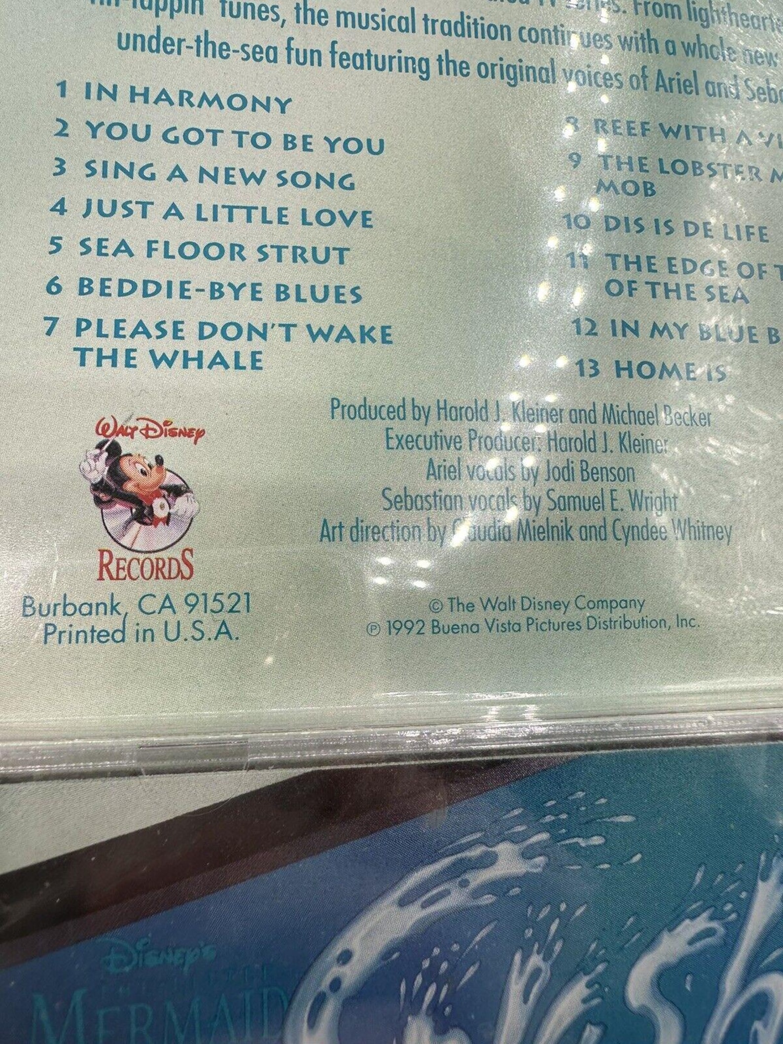 Disney’s the Little Mermaid Splash Hits 1992 Rare Clipped Jewel Case 13 ...