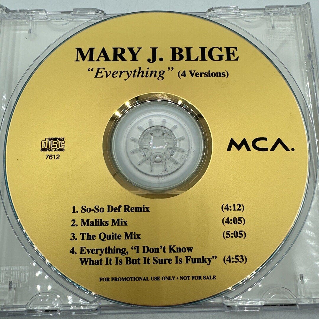 Mary J Blige Everything Promo CD 4 Remixes Rare so so Def Maliks the ...