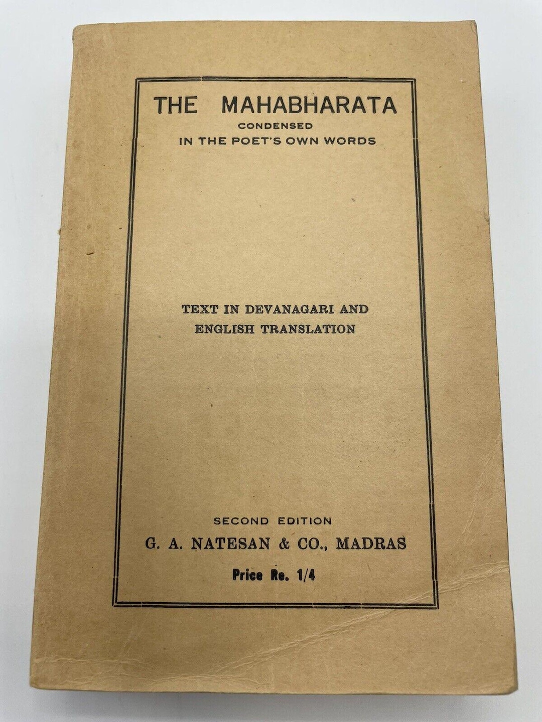 The Mahabharata Second Edition Rare Text in Devanagari and English PB ...