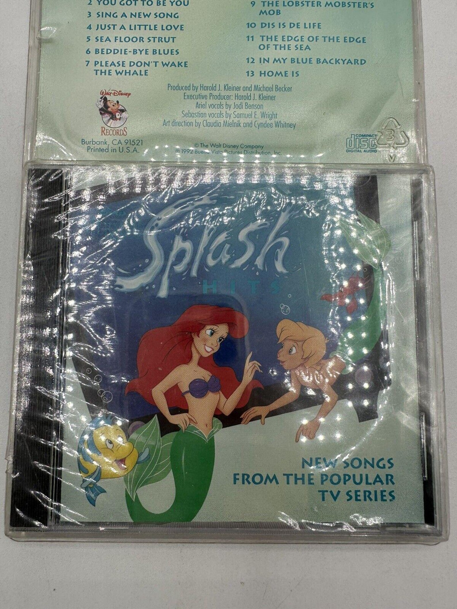 Disney’s the Little Mermaid Splash Hits 1992 Rare Clipped Jewel Case 13 ...