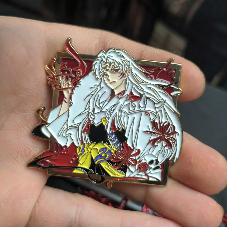 Sesshomaru Enamel Pin – Collectible Anime Badge for Inuyasha Fans ...