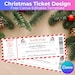 Christmas Santa Ticket Template, Canva Editable Christmas Ticket ...