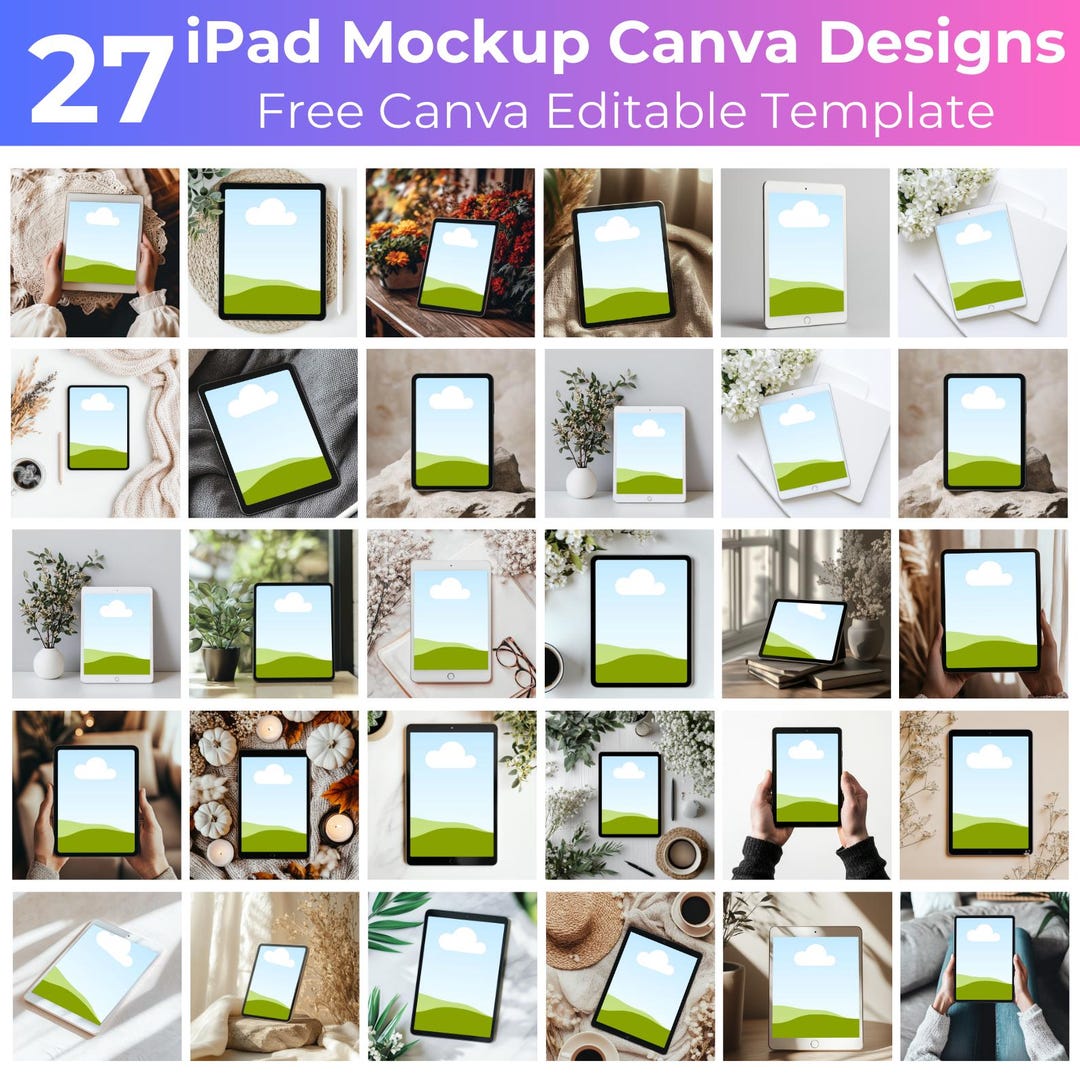 27 Ebook Tablets Mockup for Tablets Bundle, iPad Bookstagram & Kindle ...