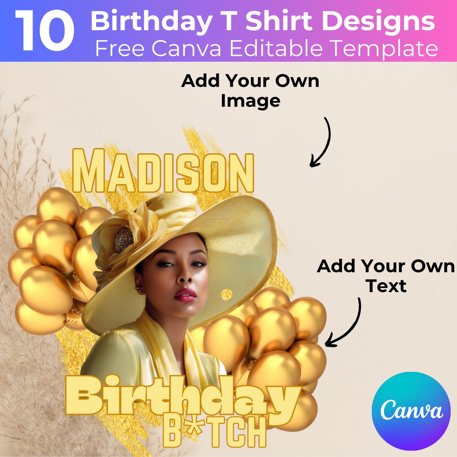 10 Birthday Canva Editable Template, Birthday Party Cup Canva Designs ...