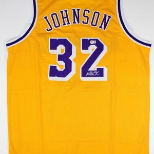 Magic Johnson Autographed Los Angeles Jersey Beckett Authenticated - Etsy