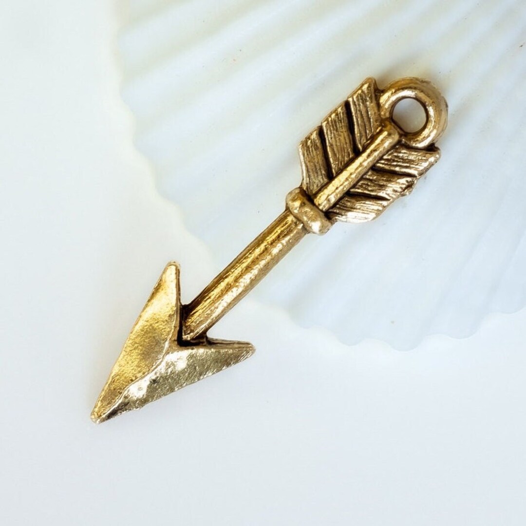 10%OFF, Gold Arrow Charms, Antique Arrow, Southwest Archery Charm ...