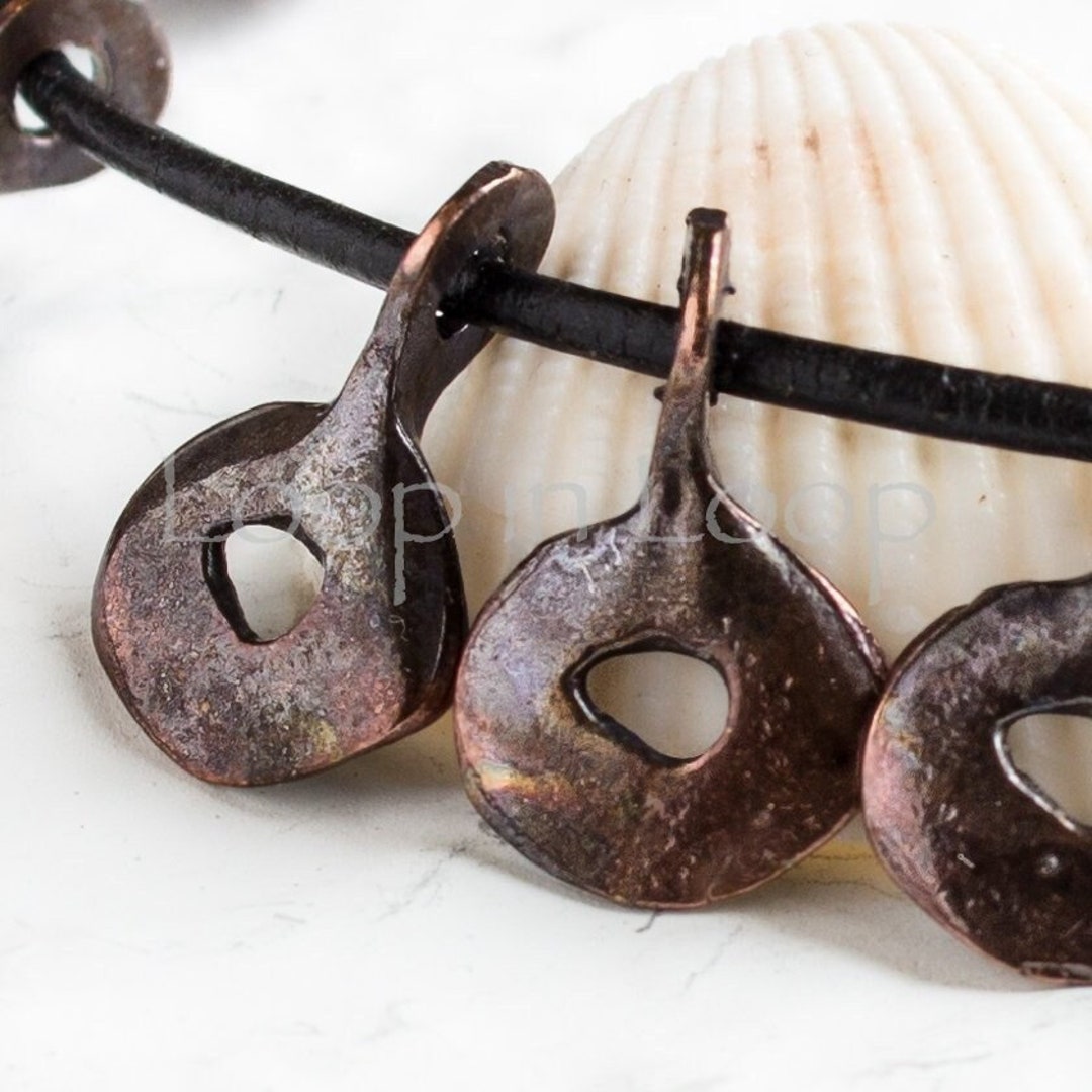 Mykonos Cornflake, Doodad Charm Pendant, Bronze Antique Copper, Rustic ...