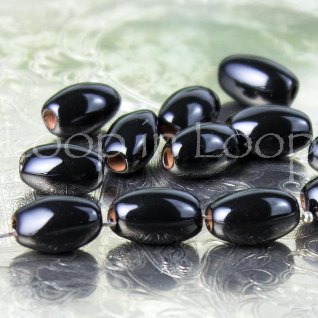 10%OFF Black Olive Beads Ceramic Olives Oval Olive Greek Mykonos Beads ...