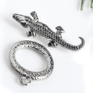 Alligator Toggle Clasp, 3D Crocodile, Gator Charm, Tropical, Jewelry ...