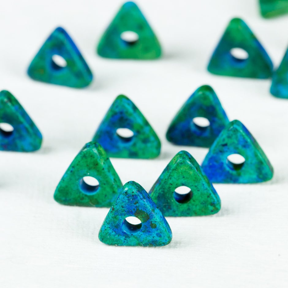 25%OFF Triangle Beads Ceramic Washers Mykonos Greek Beads - Etsy
