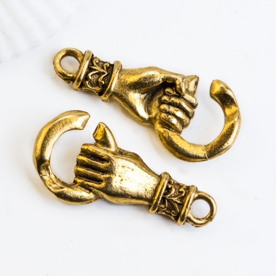 Hand Holding Ring Clasp Set, Toggle Clasps, Fleur De Lis Beautiful ...