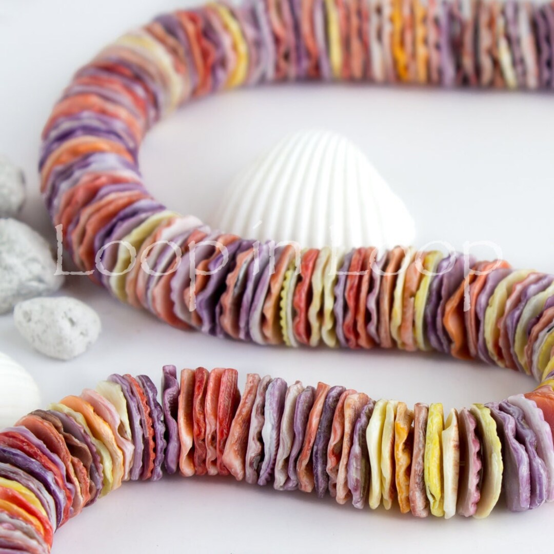 Natural Shell Beads, Button Style, Pectin Shell Disk Coin, Cornflake ...