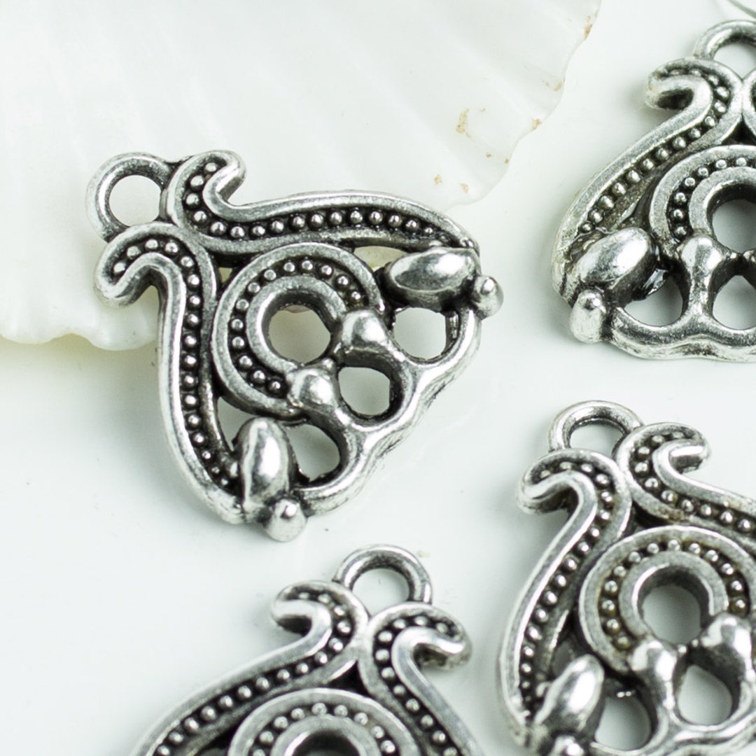 Bohemian Chandelier Connector SMALL Filigree Floral Earring Link ...
